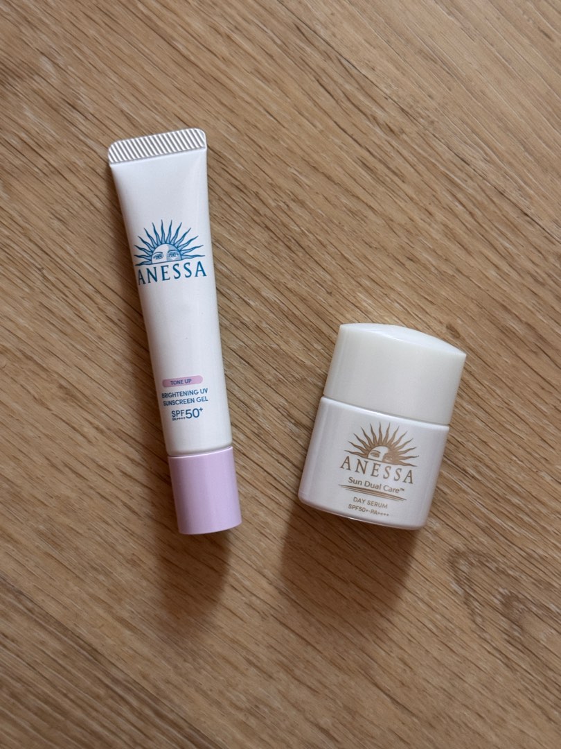 Anessa sunscreen sample (brightening uv sunscreen gel, sun dual care ...