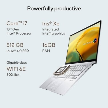 ASUS UX3402V ZENBOOK 14 OLED 2.8K WQ+ I7-13|16GB|512GB, Computers ...
