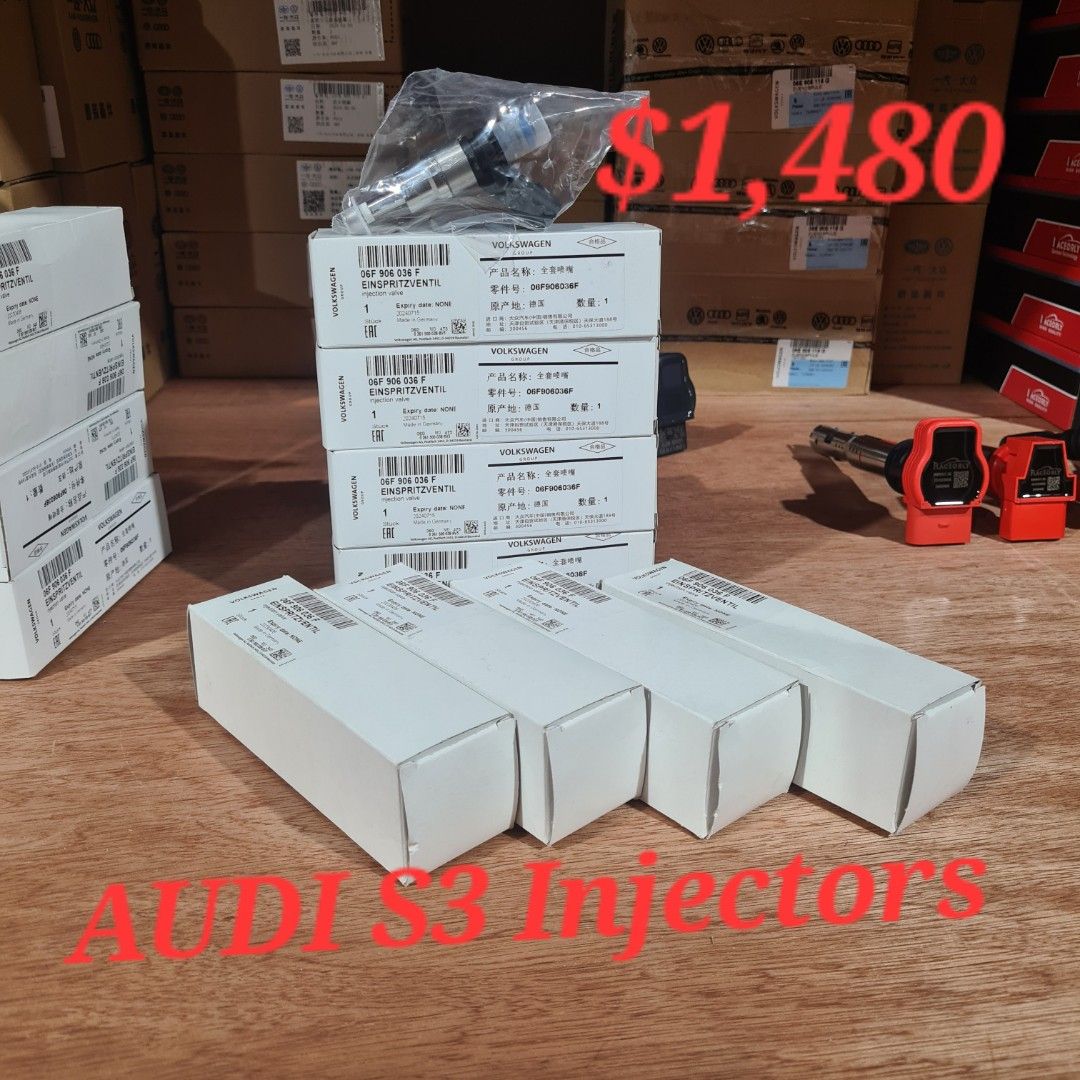 AUDI FUEL INJECTOR KIT - Genuine Audi VW|06F906036F|Brand NEW|Audi S3 ...