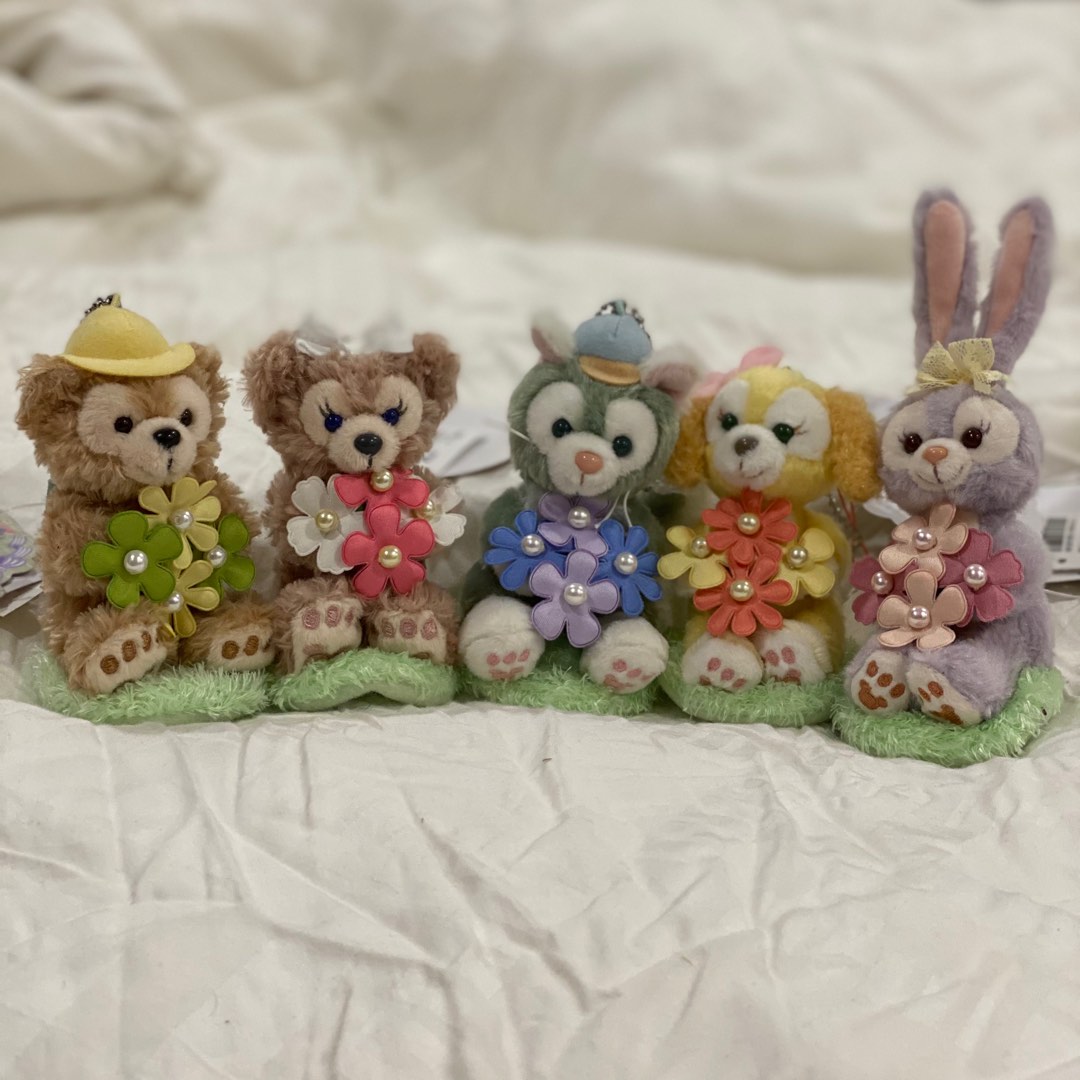 Authentic Tokyo Disneysea Duffy And Friends with Flower Plush Keychain ...