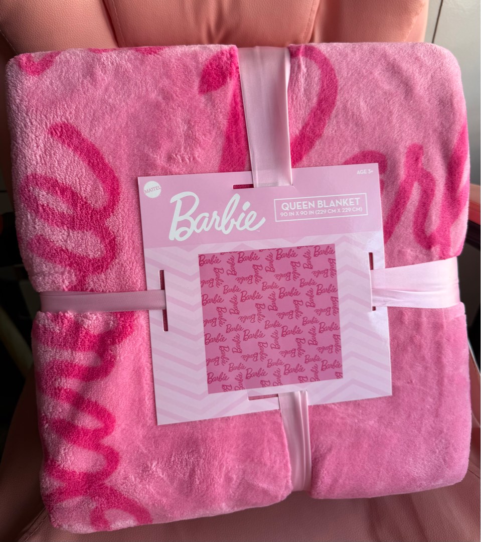 BARBIE Queen Blanket, Furniture & Home Living, Bedding & Towels on ...