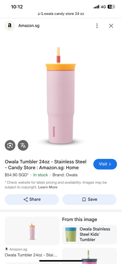 BNIB Owala 24oz Candy Store Tumbler, Furniture & Home Living ...