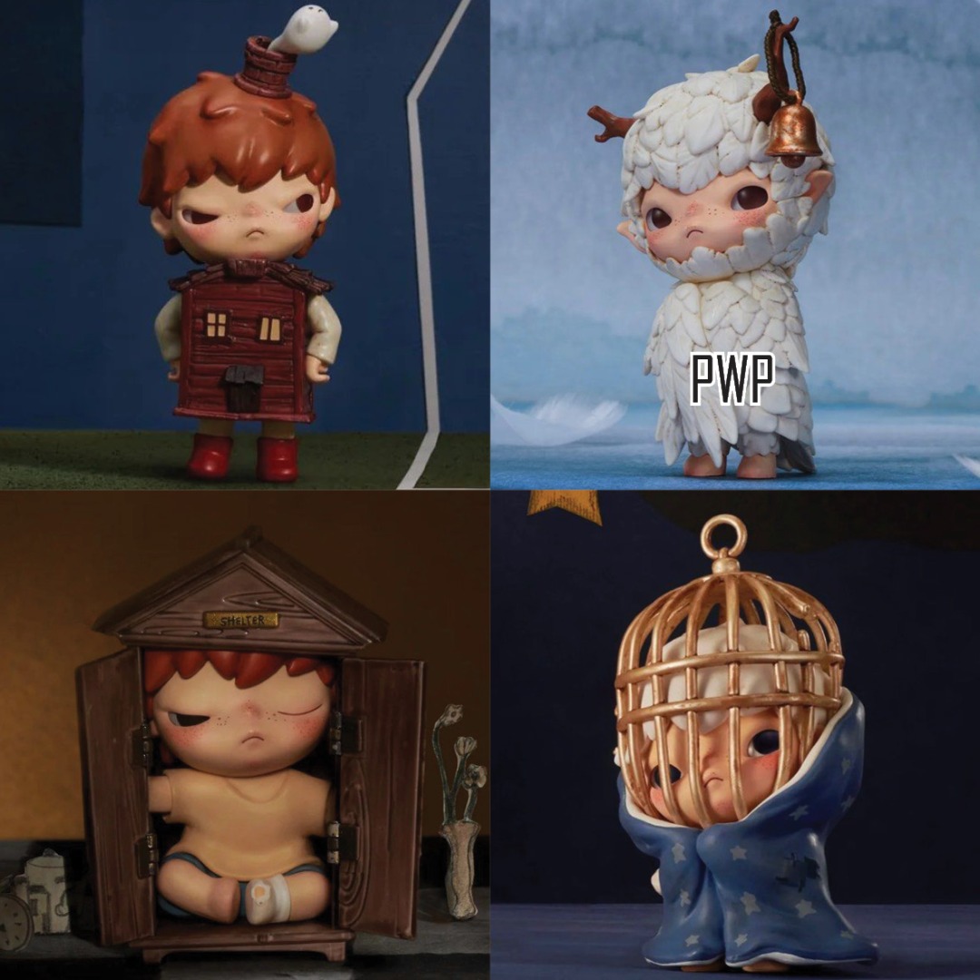 [BNIF] Hirono Shelter Birdy & Cabin & Mantel Clock & Bird Cage Popmart ...