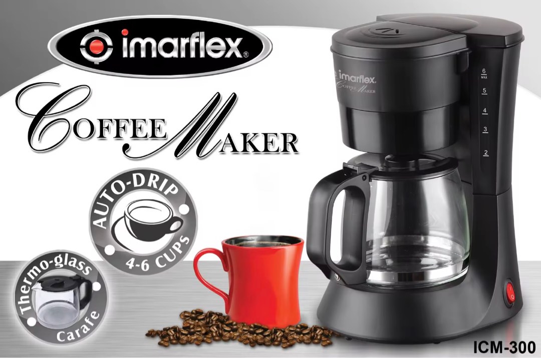 BRAND NEW Imarflex Coffee Maker (Black), TV & Home Appliances, Kitchen ...