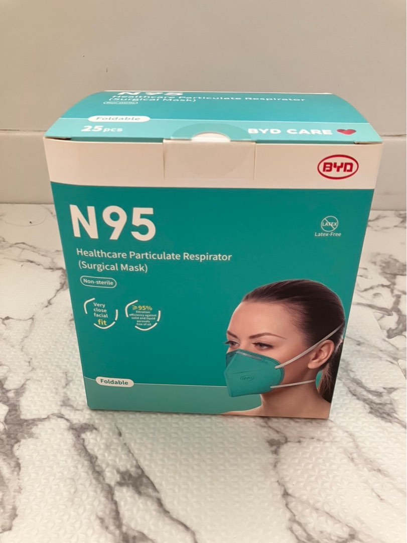 BYD Care N95 Healthcare Particulate Respirator, Health & Nutrition, Face Masks & Face Shields on ...