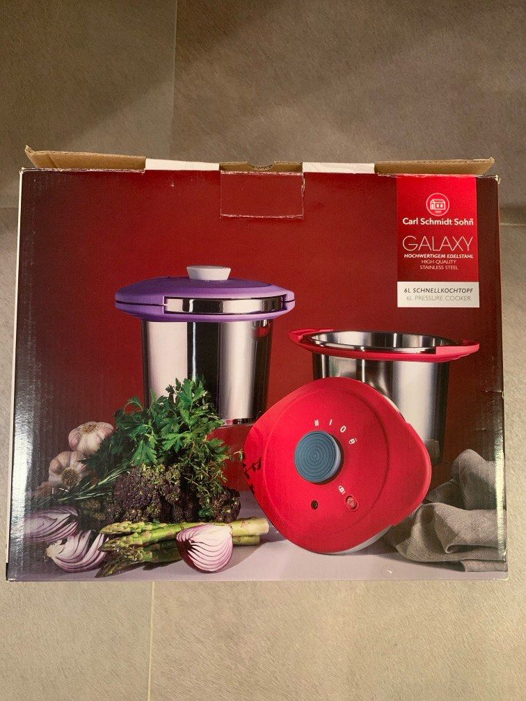 德國卡爾牌Carl Schmidt Sohn galaxy 6L pressure cooker 壓力煲 真空煲, 家庭電器, 廚房電器, 鍋具 - Carousell