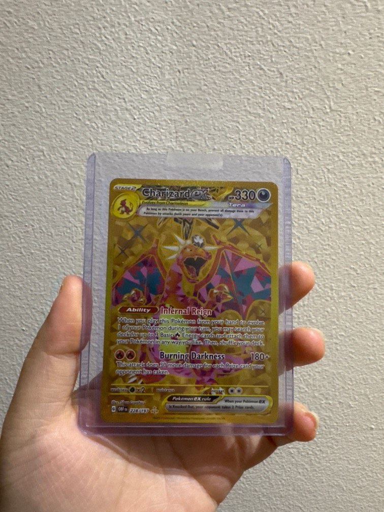 Charizard UR Gold Sv3, Hobbies & Toys, Toys & Games on Carousell