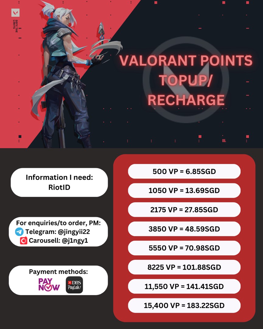 Cheap and Fast Valorant Topup | Cheap Valorant Points | VP | Valorant ...