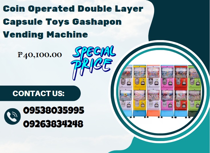 Coin Operated Double Layer Capsule Toys Gashapon Vending Machine ...