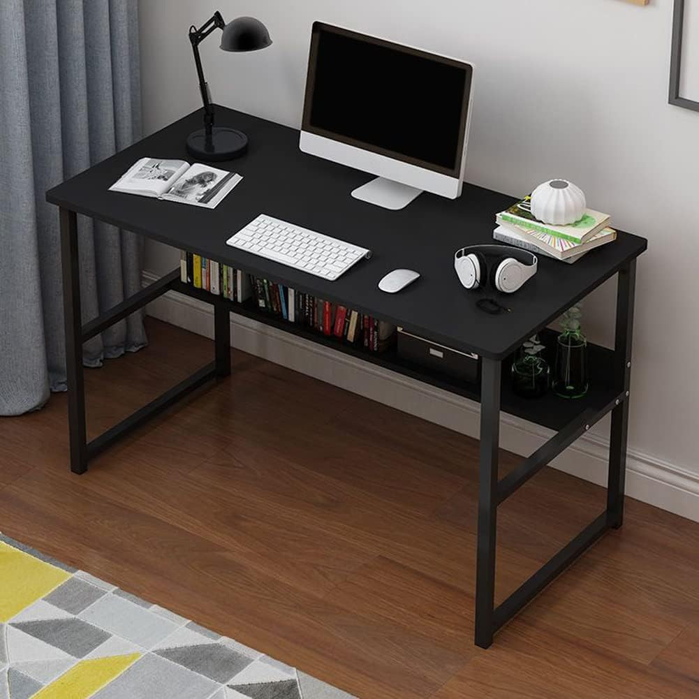Computer Work Study Table Desk with Shelf, Furniture & Home Living ...
