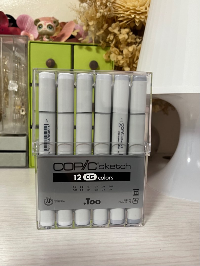 Copic Sketch 12 CG Colors Grey Set, Hobbies & Toys, Stationary & Craft ...