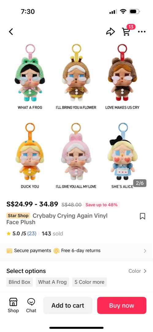 Crybaby crying again frog, Hobbies & Toys, Toys & Games on Carousell