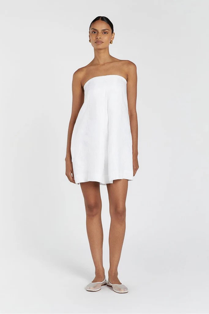 Dissh Simona white linen dress, Women's Fashion, Dresses & Sets ...