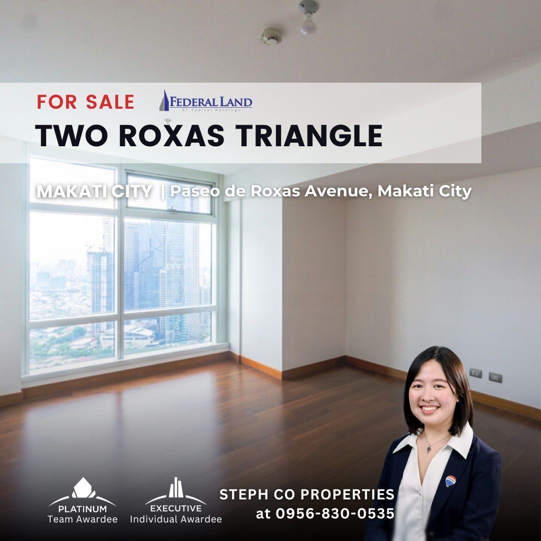 FOR SALE: Two Roxas Triangle 3BR Unit Condo, Makati (Direct Buyers Only) - Ayala Premier, Park ...