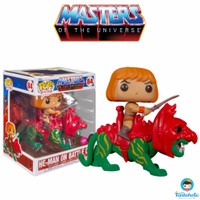 Funko POP! Masters of the Universe - He-Man on Battle Cat (Flocked) 84, Bayi & Anak, Lainnya di ...