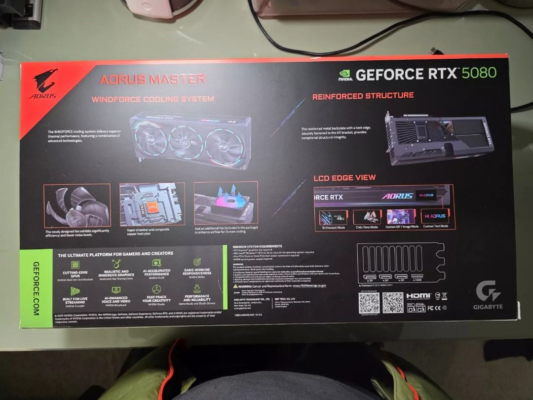 Gigabyte Aorus Master RTX 5080 16GB GDDR7 IN HAND BRAND NEW, Computers ...