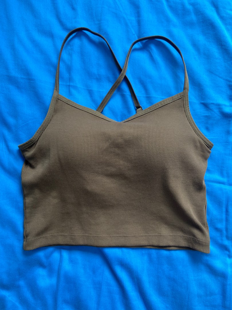 GU Brown top, Women's Fashion, Tops, Sleeveless on Carousell