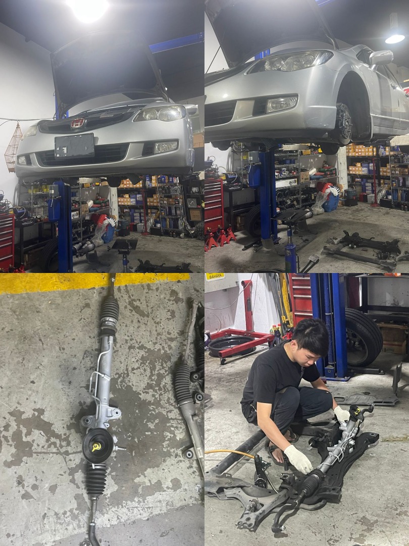 HONDA CIVIC UNDERCARRIAGE/CAR REPAIR/SERVICING/STEERING RACK/DRIVESHAFT ...