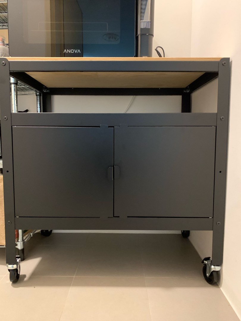 IKEA BROR kitchen cabinet with trolley closed storage, Furniture & Home ...