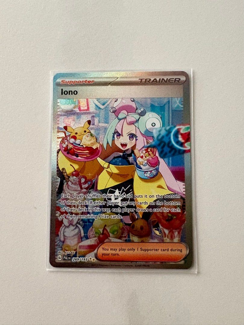 Iono SIR Special Illustration Rare Paldea Evolved Pokemon TCG Card 269/ ...