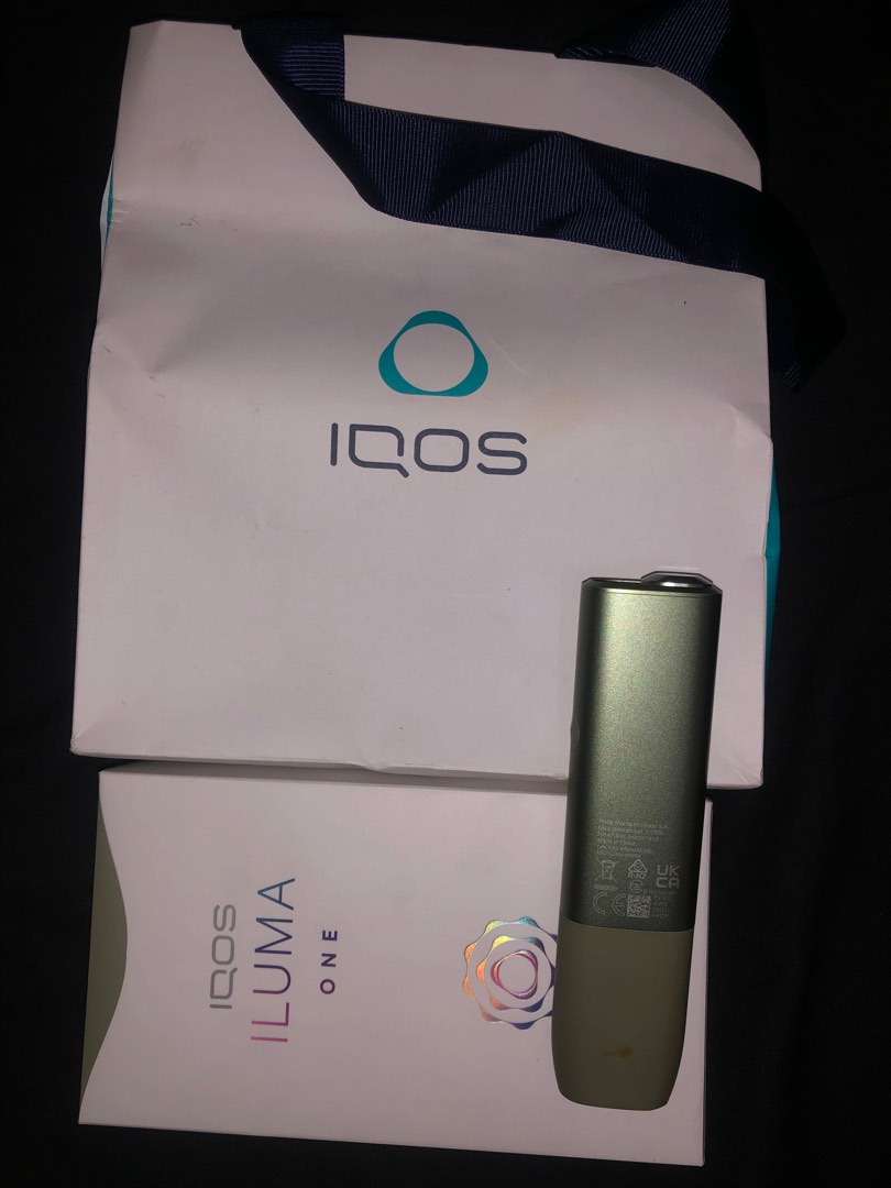 Iqos Iluma One Green No Minus pemakaian Full Box n Charge, Elektronik ...