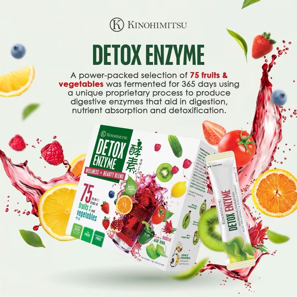Kinohimitsu Detox Enzymes (1 Box = 30 Sachets), Constipation relief ...