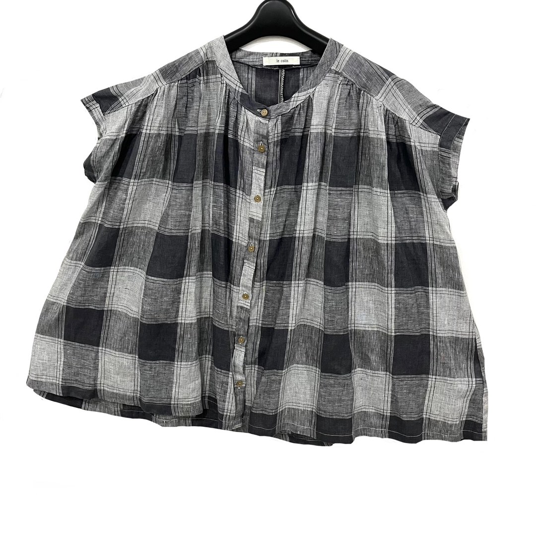 Le Colis Japan Organic Artisans Cotton With Linen Ultrawide Tops, Women ...