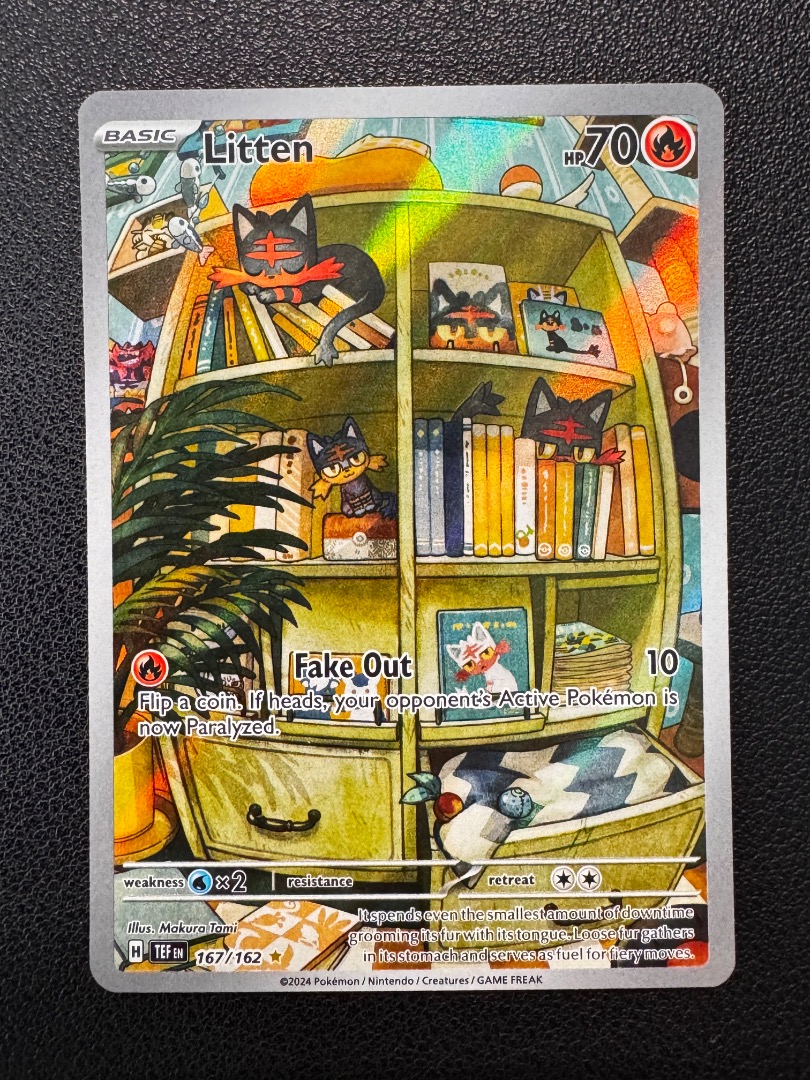 Litten #167 Pokemon TCG Temporal Forces, Hobbies & Toys, Toys & Games ...