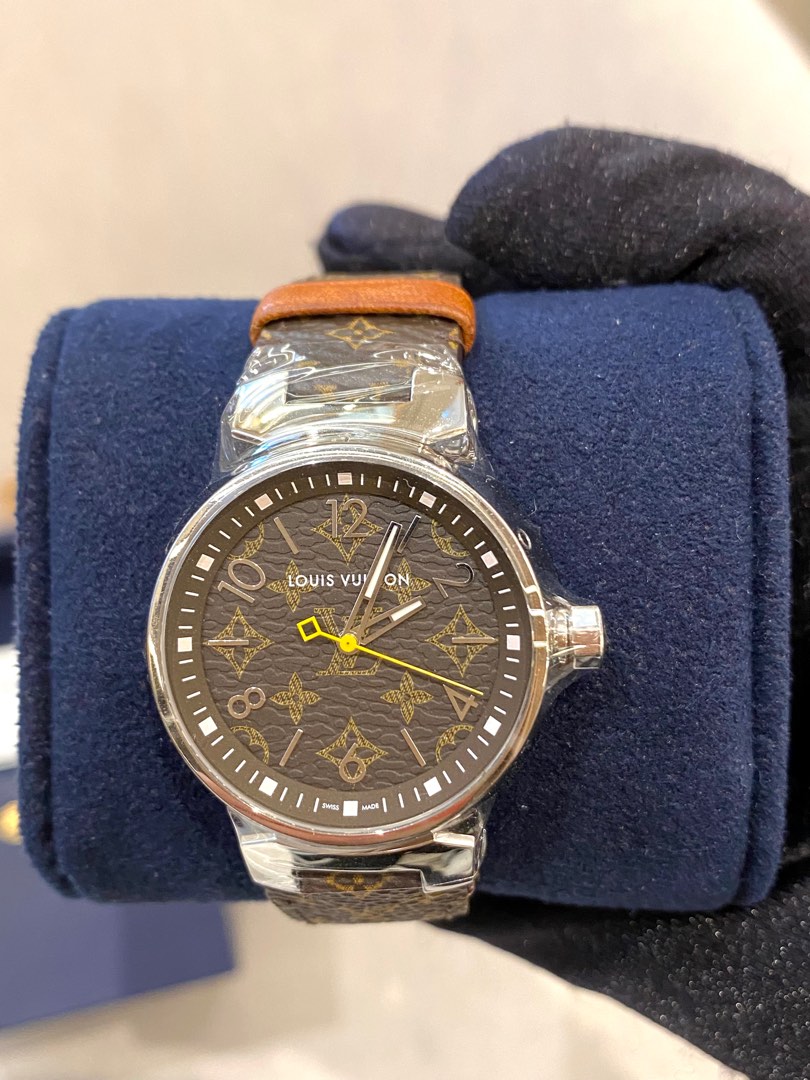 LOUIS VUITTON LADY TAMBOUR MONOGRAM 34MM QUARTZ, Luxury, Watches on ...