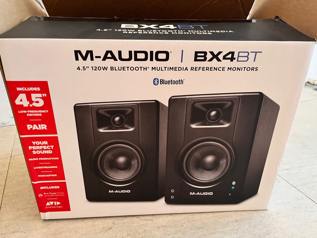 M-Audio BX4 4.5 Inch Bluetooth Multimedia Monitors (Pair) - with ...
