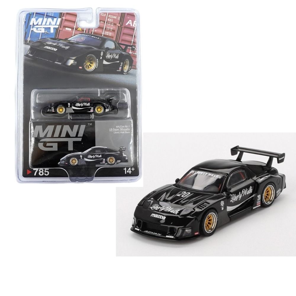 Mini GT 1/64 Scale Mazda RX-7 LB-Super Silhouette LBWK Black Die-cast ...