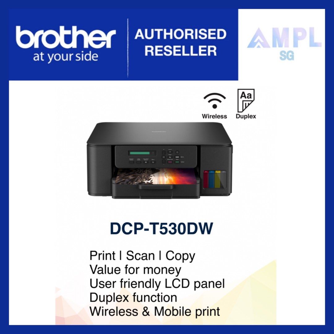 NEW Brother DCP-T530DW Ink Tank Printer | Print Scan Copy | Auto 2 ...