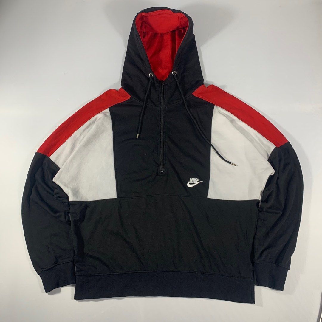 NIKE TRI TONE HALF ZIP HOODIE JACKET, Men's Fashion, Coats, Jackets and ...