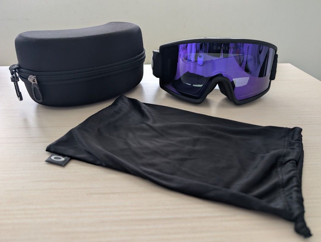 Oakley target line snow goggle MATTE BLACK / VIOLET IRIDIUM LENS ...