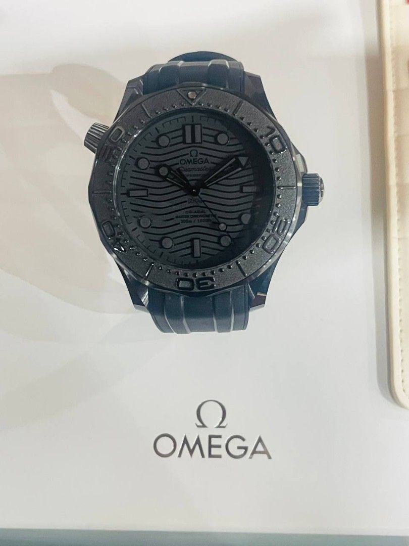 Omega Ceramic Full Black Seamaster Diver 300M Co-Axial Master ...
