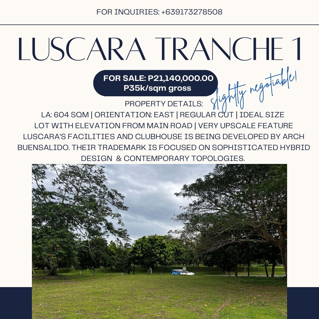 **one away** 604sqm residential lot in Luscara Nuvali, Tranche 1 ...