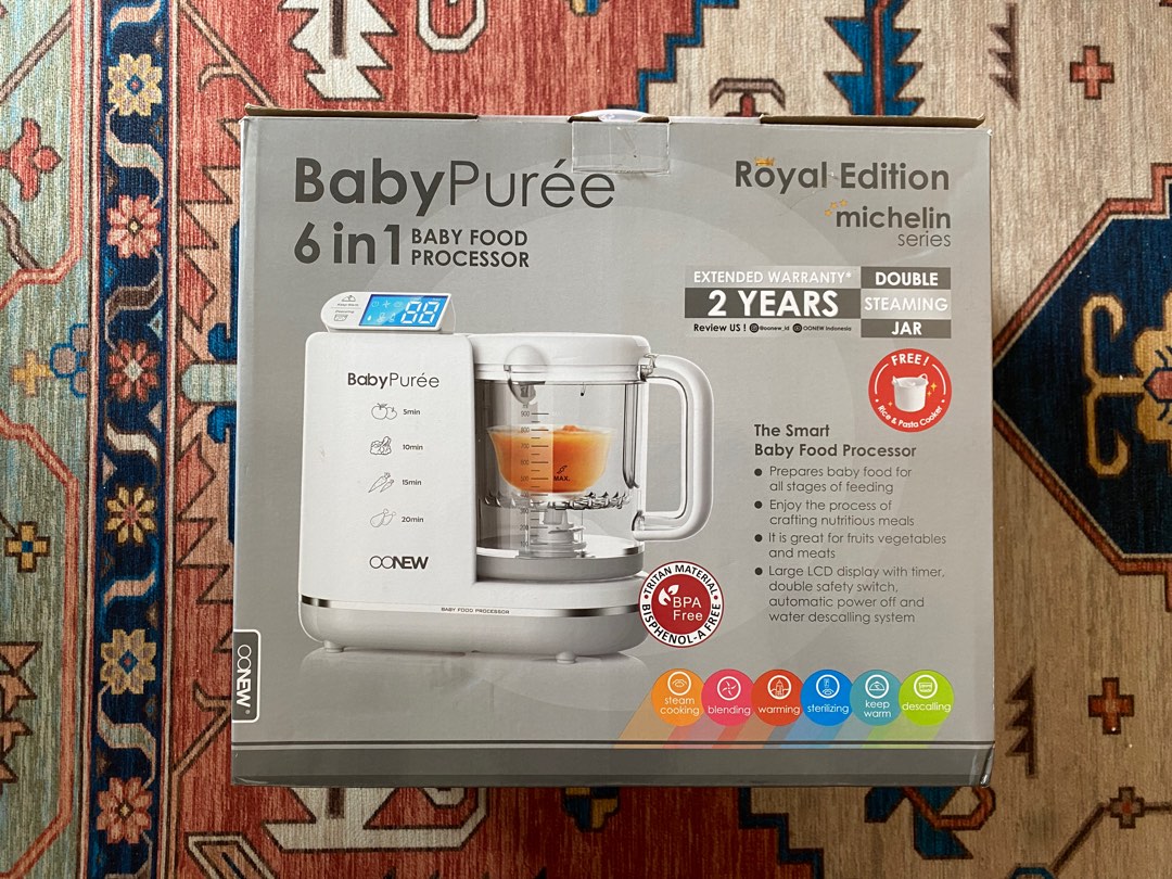 OONEW Baby Puree Royal Edition 6 in 1 Baby Food Processor, Bayi & Anak ...