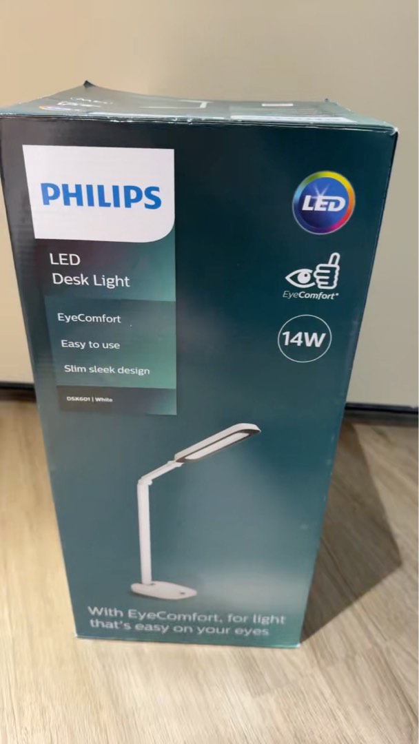 Philips LED Desk Light EyeComfort 14W, Furniture & Home Living ...