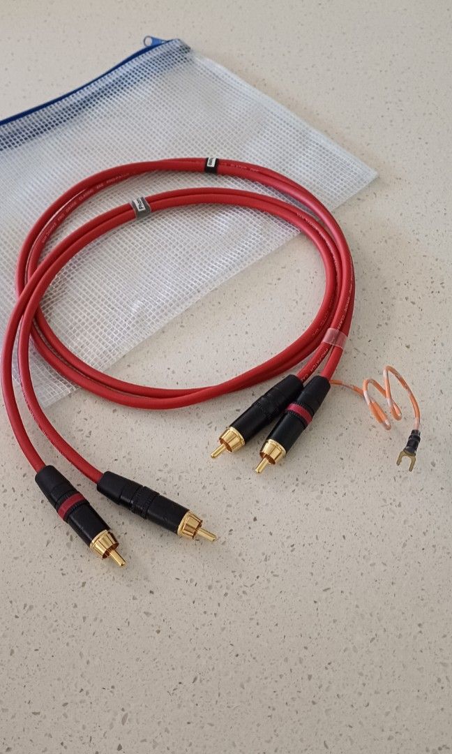 Phono RCA Interconnect With Gnd Wire Vandamme low capacitance cable ...