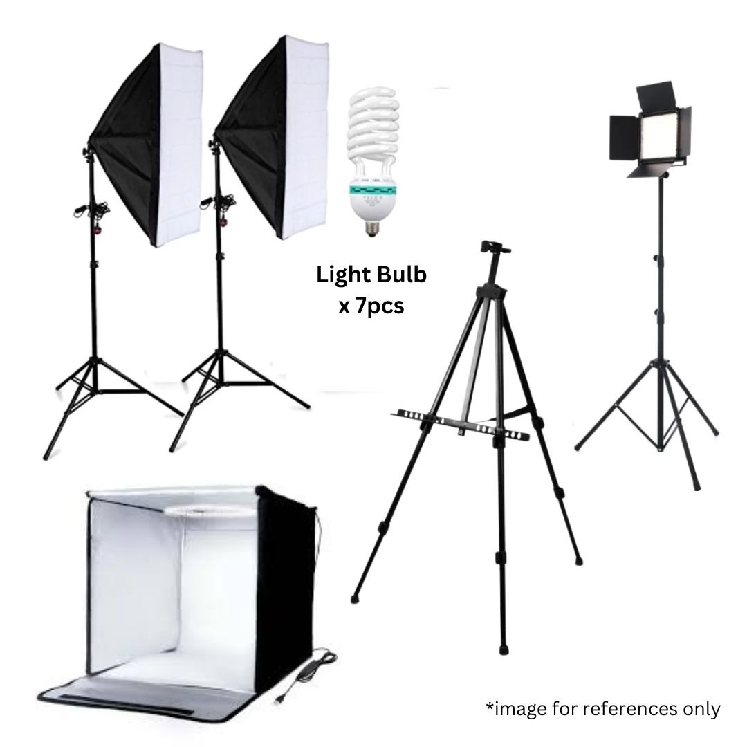 Photography Lighting Equipment Set with Light Box, Soft Box, LED Panel ...