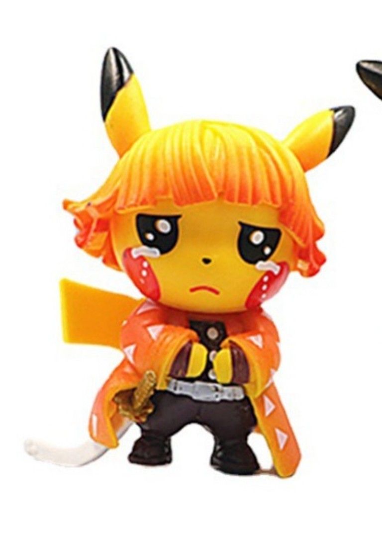 Pikachu Mini Figure Figurine Toy Demon Slayer Pokemon, Hobbies & Toys ...
