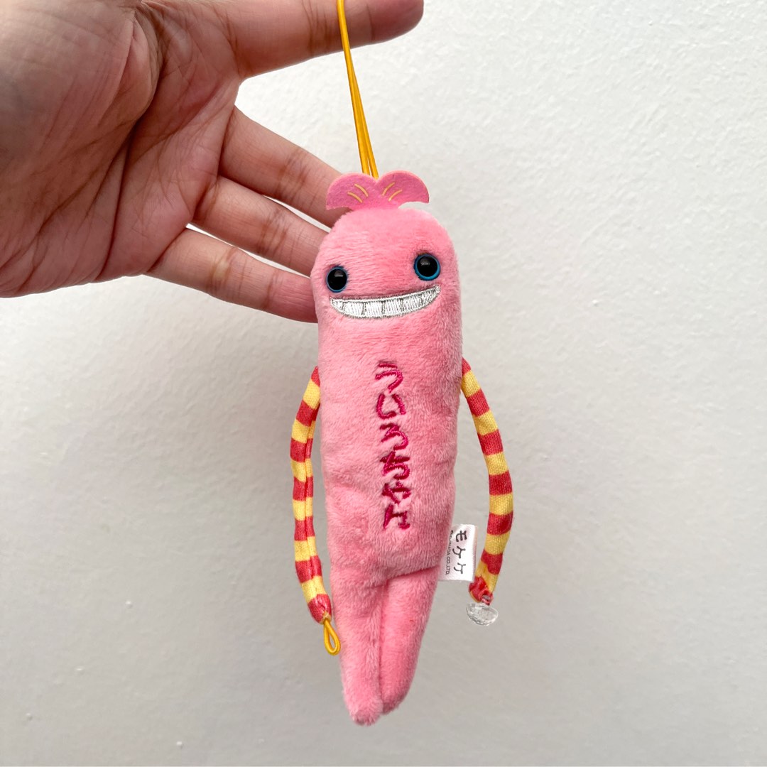 Shinada Pink Mokeke Plush Charm Keychain, Hobbies & Toys, Toys & Games ...