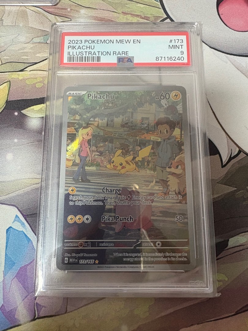 Pokemon PSA 9 Pikachu 151 English Illustration Rare IR, Hobbies & Toys ...