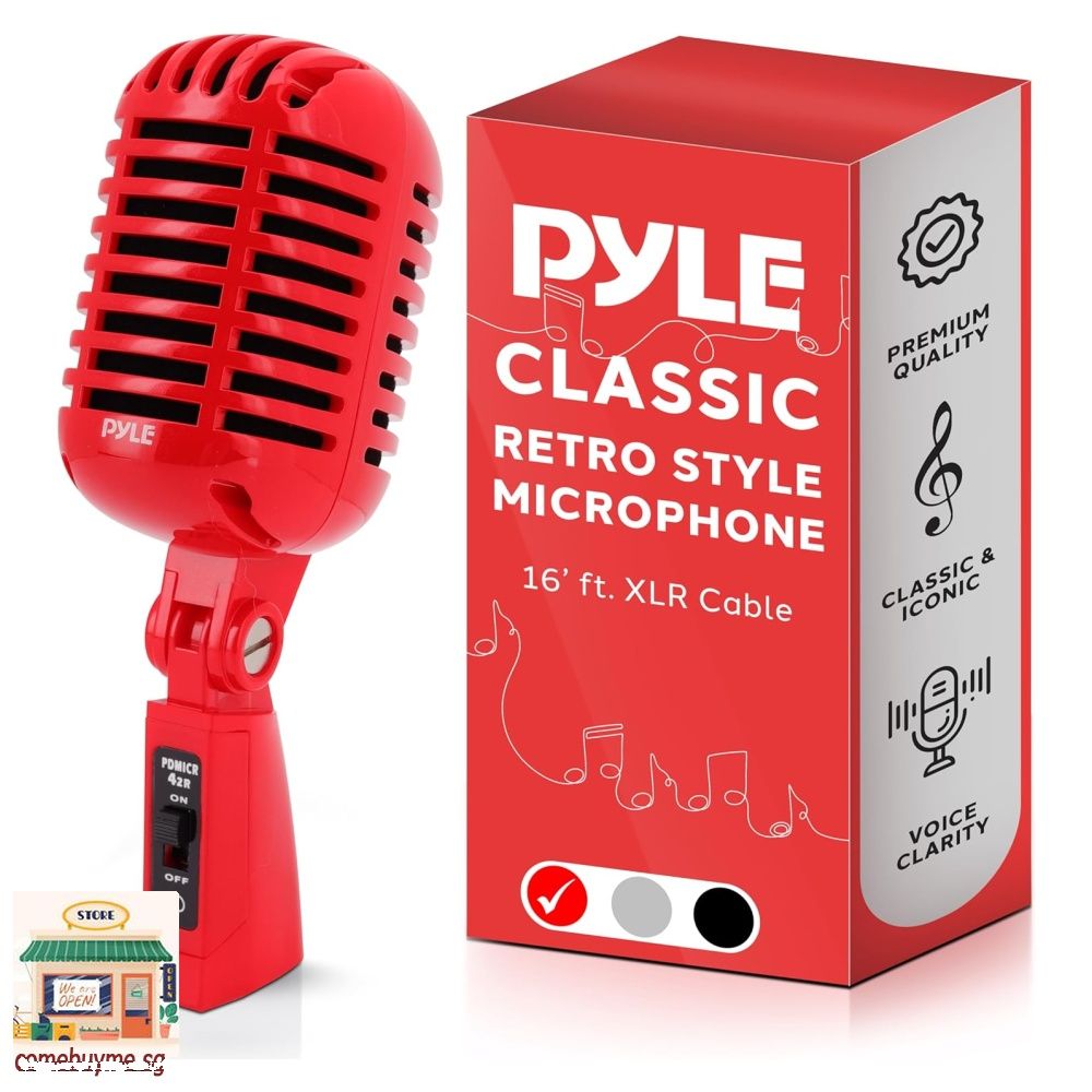 Pyle Classic Retro Dynamic Vocal Microphone - Old Vintage Style ...
