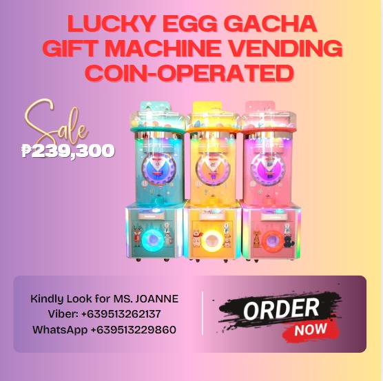RT-G019 Lucky Egg Gacha Gift Machine Vending Coin-Operated, Hobbies ...