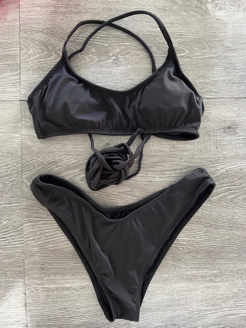 Sew Local Black Bikini Set - sewlocalph, Women's Fashion, Swimwear ...