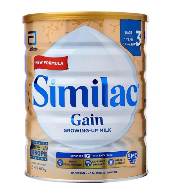 Similac Gain 5MO Stage 3 Growing-Up Baby Milk Powder Formula 800g (1 ...