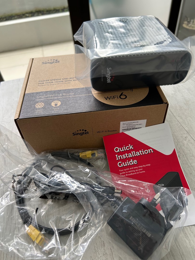 SingTel WIFI 6 Router (Model WG660242-ST), Computers & Tech, Office ...