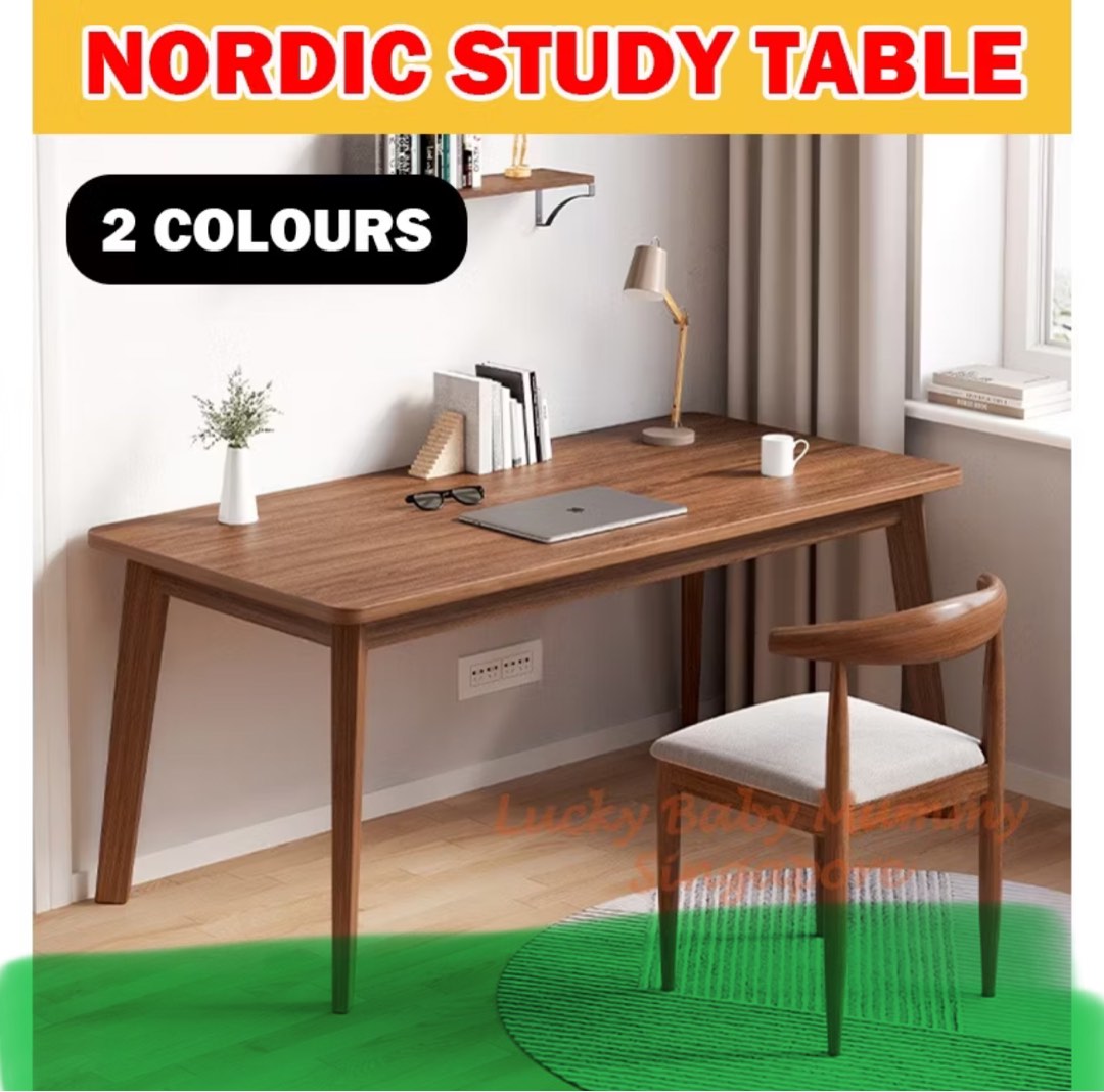 Solid wood study table | Wooden Computer Desks Table | Study Table Wood ...
