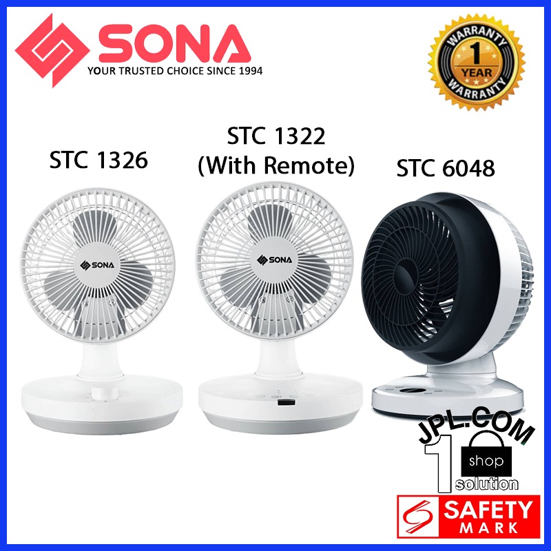 Sona 6/8 Inch High Velocity Fan/Remote Turbine Air Circulating Fan STC ...